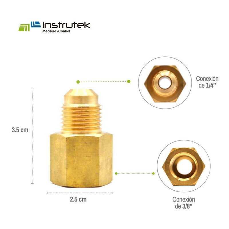 Conector Hembra En Latón 3/8 Npt X 3/8 Flare 5 Pz